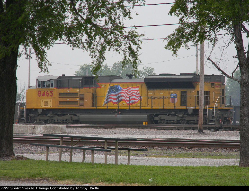 UP 8465 Sits in the Yard at Dupo IL.